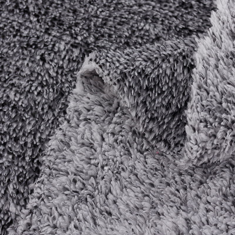 grey cationic fabric | cation flannel fleece fabric | cation AB yarn ...